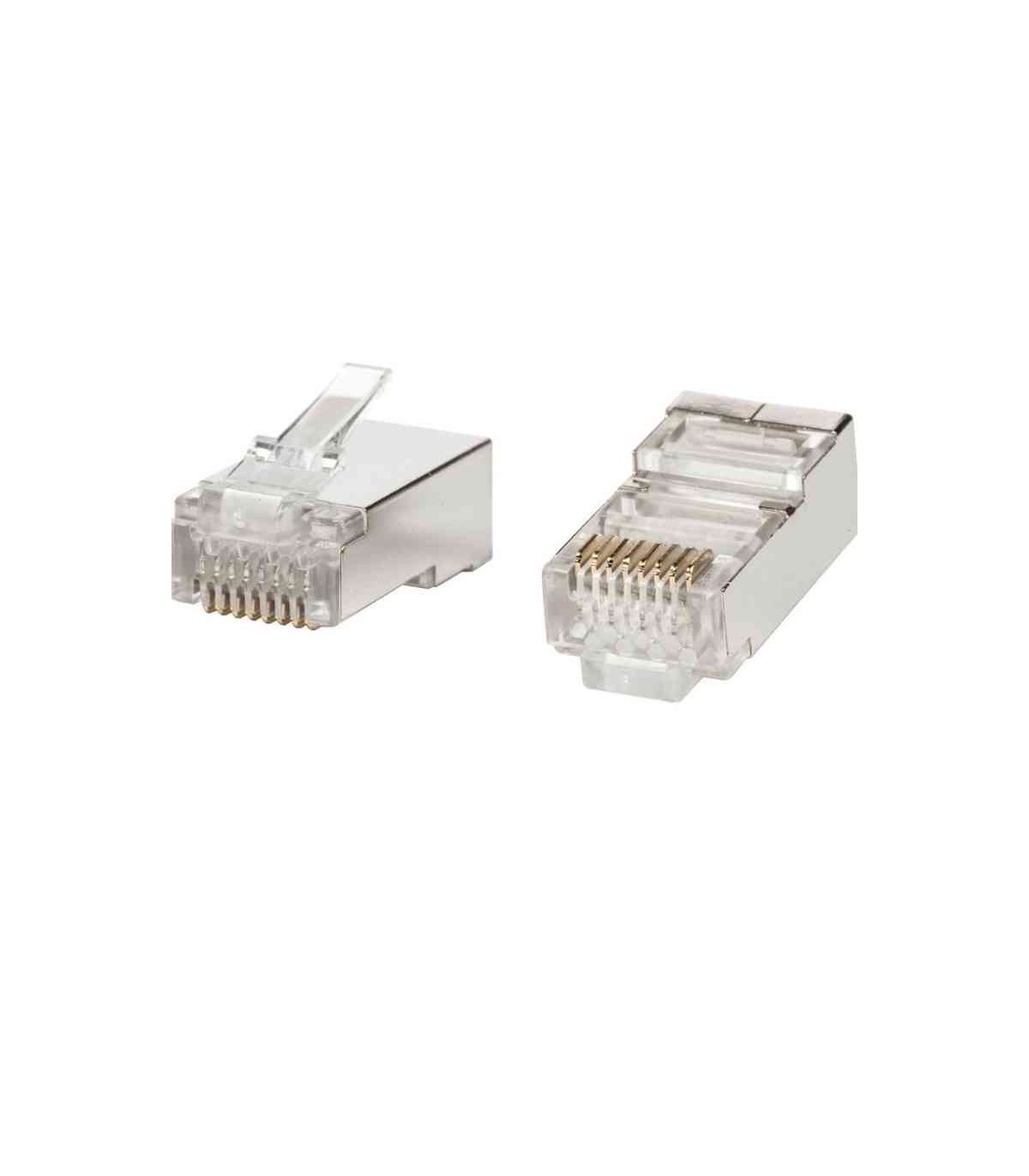 Conector Rj45 Cat 6 Blindado En Aluminio